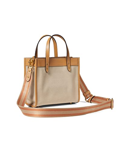 Coach Canvas Field Tote 22 Natural Canvas/Tan One Size