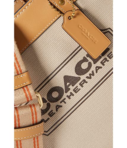 Coach Canvas Field Tote 22 Natural Canvas/Tan One Size