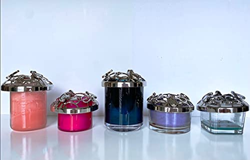 Peek Product Designs Adjustable Candle Topper for Jar Candles - Paisley - Candle Cover Shade Sleeves Candle Lid