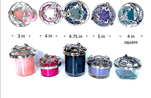Peek Product Designs Adjustable Candle Topper for Jar Candles - Paisley - Candle Cover Shade Sleeves Candle Lid