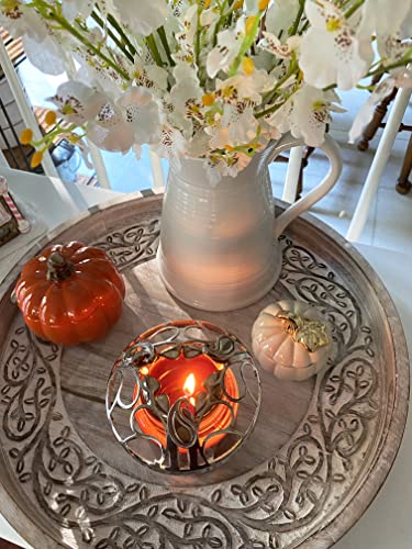 Peek Product Designs Adjustable Candle Topper for Jar Candles - Paisley - Candle Cover Shade Sleeves Candle Lid