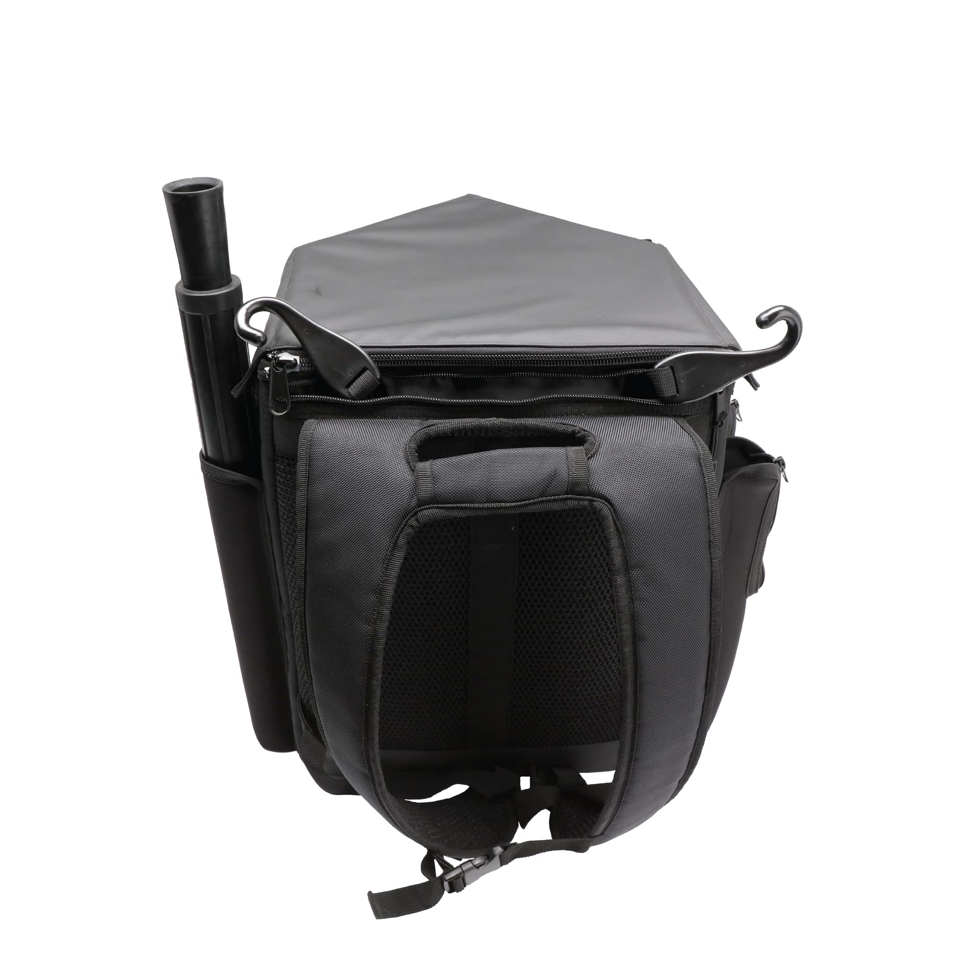 VeloTee | Home Plate Baseball & Softball Bat Bag | Softball and Baseball Coaches Bag | Baseball Bucket Backpack with Built in Batting Tee