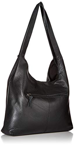 The Sak womens Women's Huntley Leather Hobo Handbag, Black, One Size US