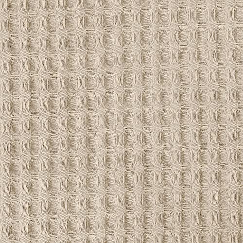 Great Bay Home 100% Cotton Waffle Weave Blanket. Lightweight and Soft, Perfect for Layering. Mikala Collection, Oatmeal, King