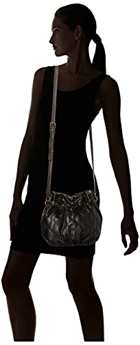 The Drop Women's Josie Drawstring Bucket Bag, Black, One Size