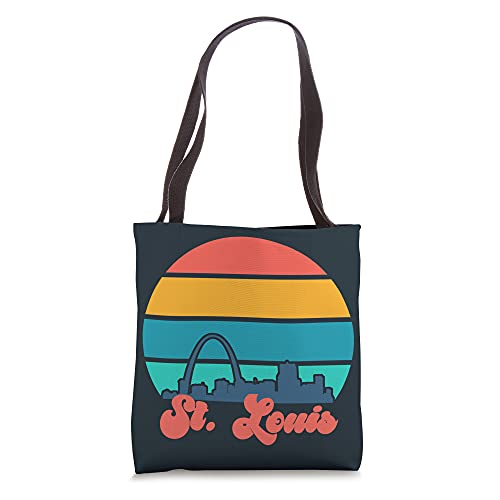 Missourian Souvenir Skyline Art Vintage 70s Retro St Louis Tote Bag