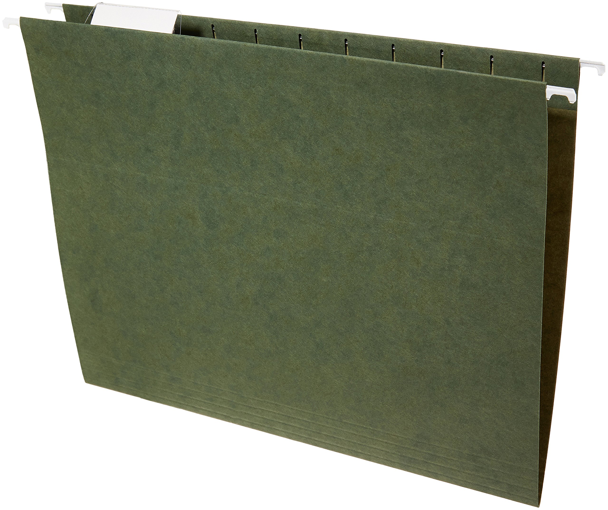 Amazon Basics 8-Sheet Strip-Cut Paper, CD and Credit Card Home Office Shredder & Hanging Organizer File Folders - Letter Size, Green, 25-Pack