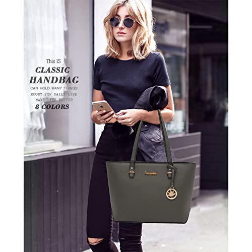 Large Purse Handbag Women Fashion Tote Bag Shoulder Bag Top Handle Satchel Wallet Set 3pcs