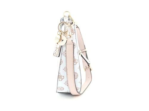 GUESS Noelle Top Zip Shoulder Bag, White Logo