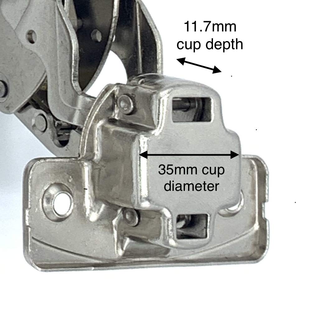 Apollo Direct (2 pc) 165 Degree Hinges Soft Close, Clip-on, Cam Adjust, Zero Protrusion for Lazy Susan Corner cabinets, Pull Out Drawer cabinets, Closets, Garage cabinets, mounting Plates (Included)