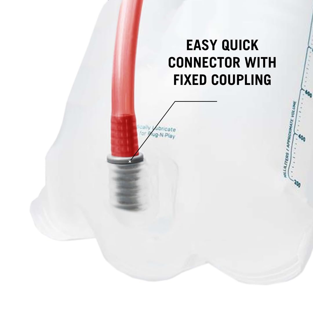 USWE Elite Hydration Bladder 3.0L, Water Reservoir with Plug-n-Play Quick Disconnect and Wide Slide-Seal Open, Reversible Leak Proof BPA Free, for Backpack