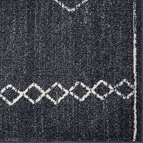 LUXE WEAVERS Daphnes Anthracite 5x7 Boho Moroccan Geometric Area Rug
