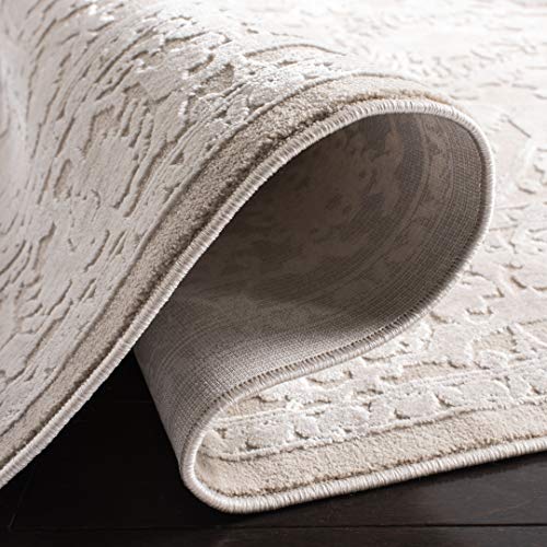 SAFAVIEH Reflection Collection 9' x 12' Cream / Ivory RFT665D Vintage Distressed Area Rug