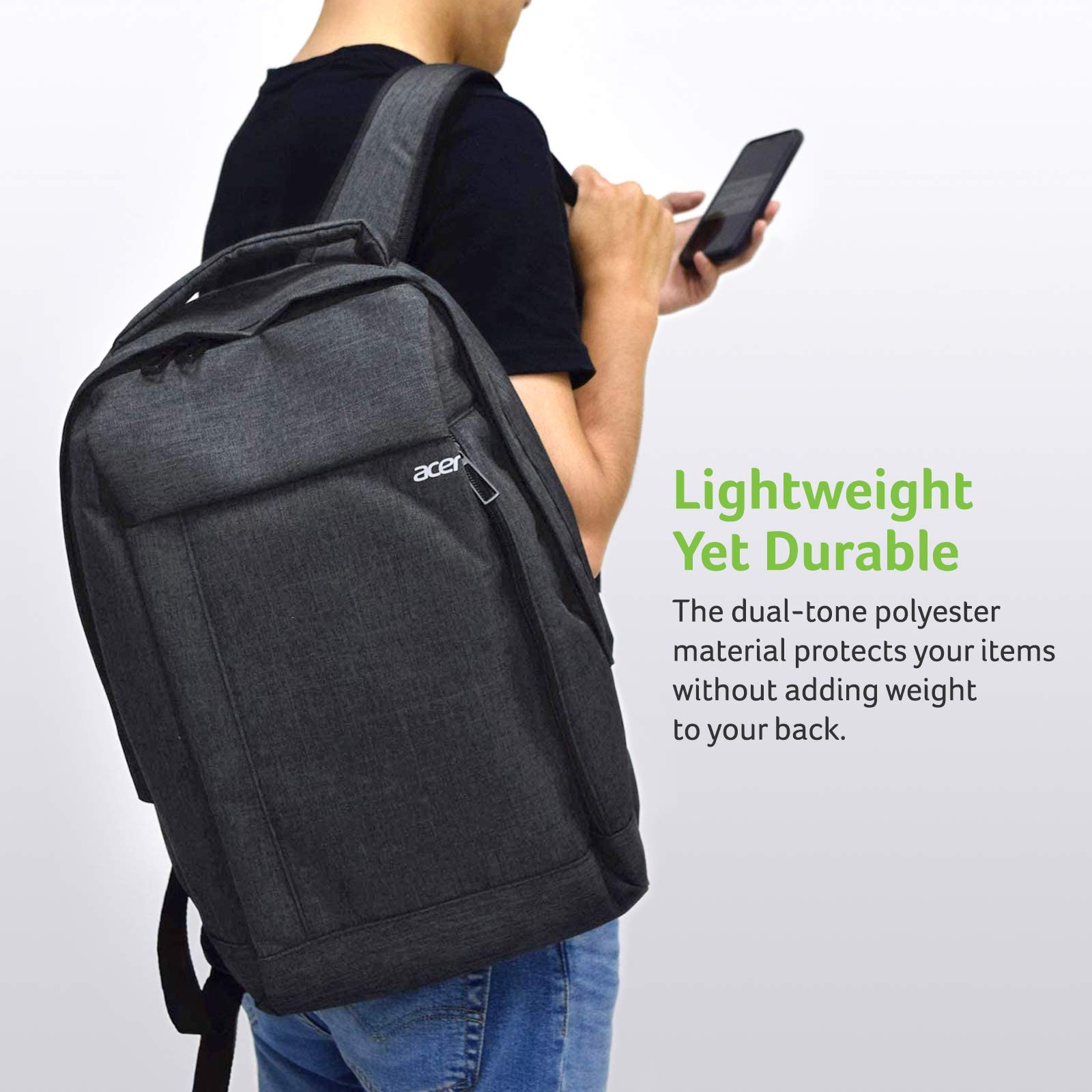 Acer Travel Backpack, Gray, 15.6-inch