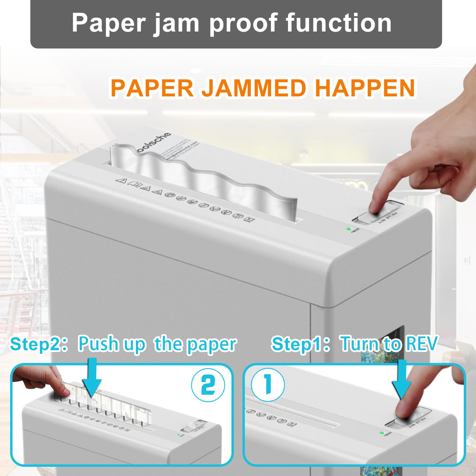 Suntiko Paper Shredder, 5-Sheet Micro Cut with 2.65 Gallons Bin, P-5 High Security Level, 5 Munites Non-Stop Working Time, Compact Design Pull Out Basket with Jam Proof System for Home Office