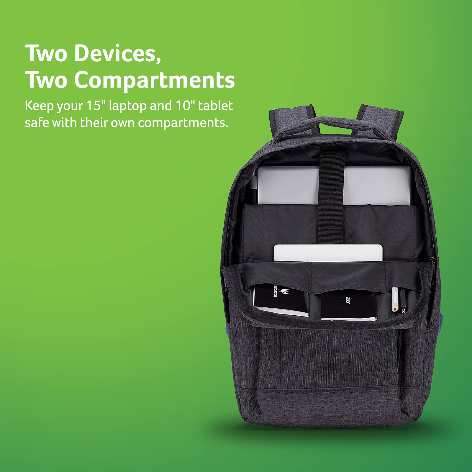Acer Travel Backpack, Gray, 15.6-inch