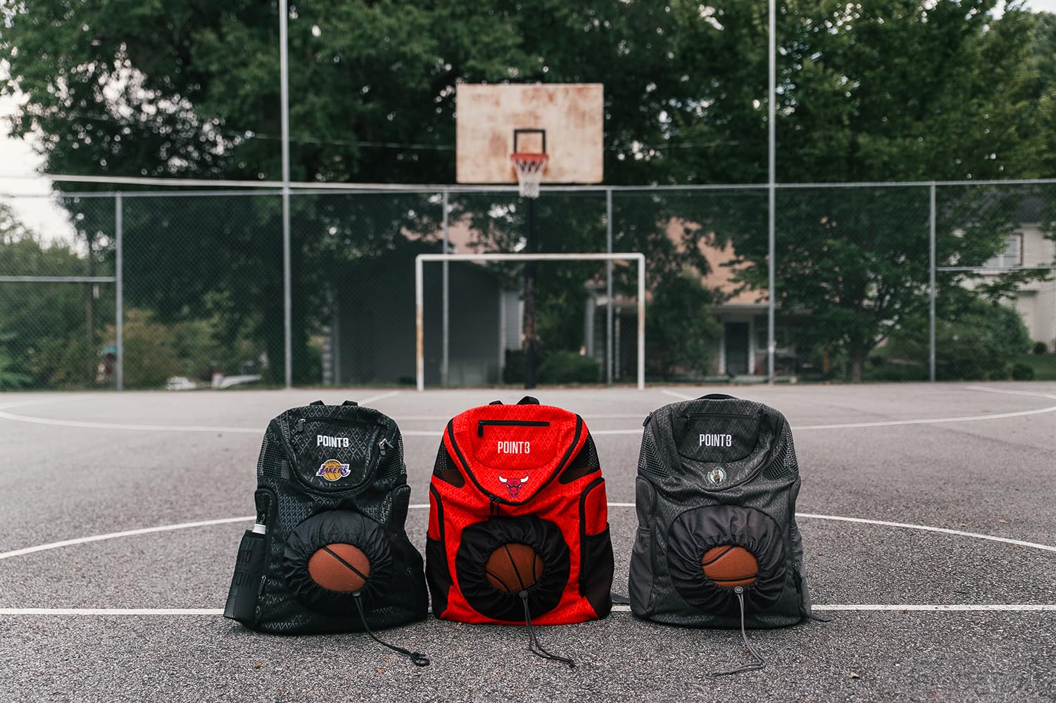 Point 3 Miami Heat Road Trip 2.0 Backpack Basketball Backpack with Drawstrong Closure | Ventilated Mesh Shoe Pocket Compartment | Black