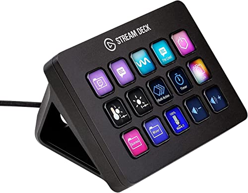 Elgato Stream Deck MK.2 â Studio Controller, 15 macro keys, trigger actions in apps and software like OBS, Twitch, âYouTube and more, works with Mac and PC