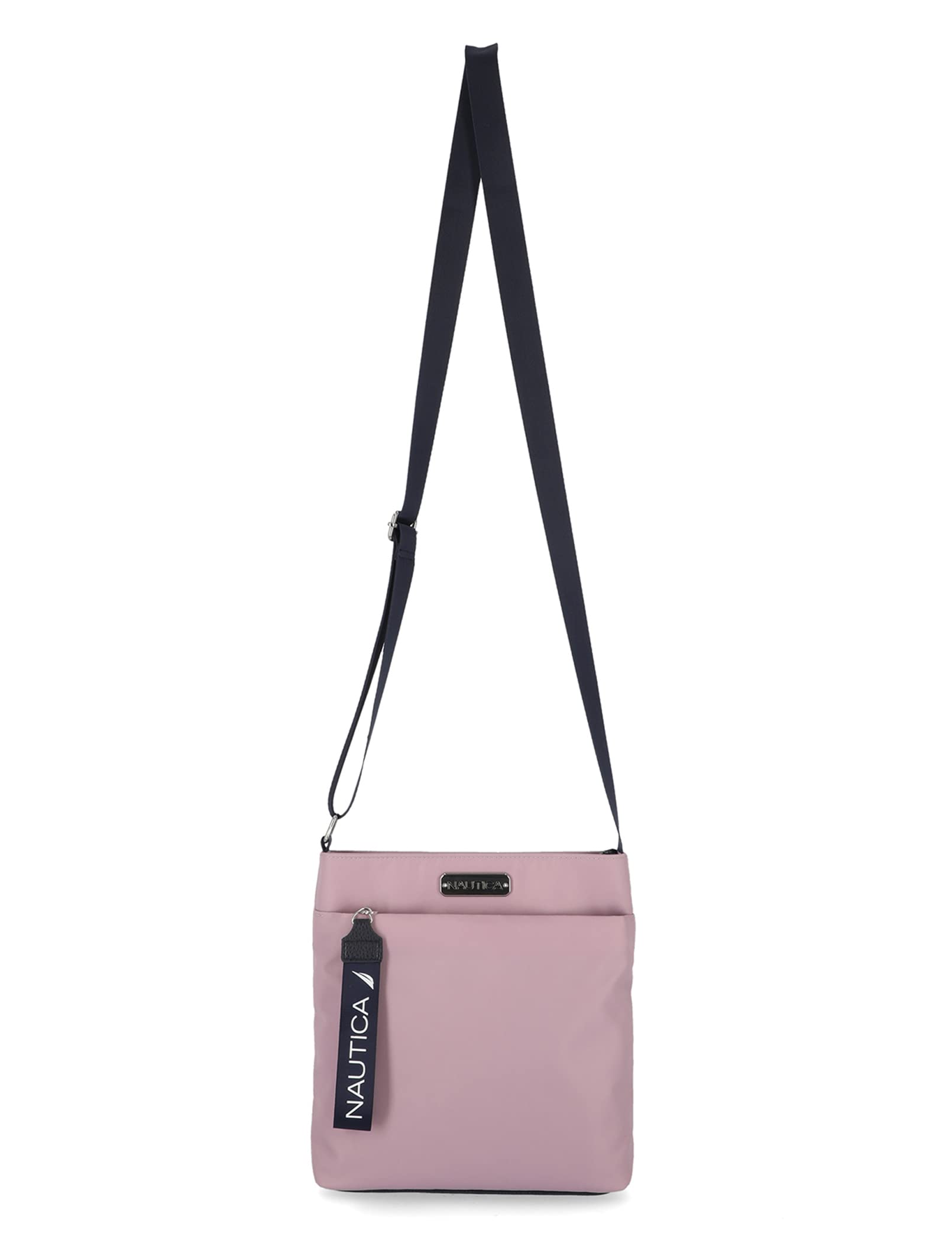 Nautica Diver Nylon Small Women's Crossbody Bag Purse with Adjustable Shoulder Strap, Lilac Rose