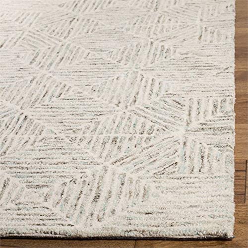 SAFAVIEH Abstract Collection 5' x 8' Light Blue ABT763J Handmade Premium Wool Area Rug