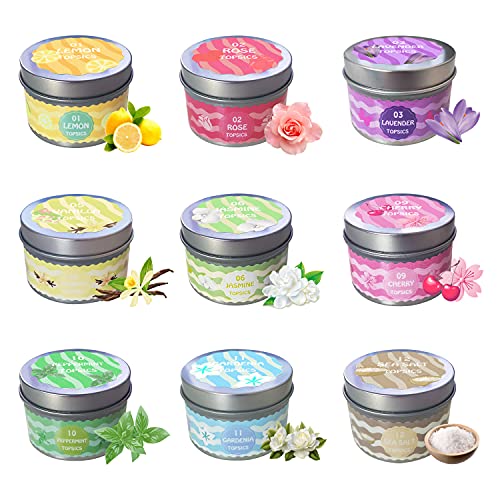 Candles for Home Scented, 9 Pack 3.2 OZ Scented Candles Gifts for Women, 20 Hours Long Lasting Aromatherapy Candles Set, Natural Soy Wax Candles, Ideal Gift for Valentine, Mother's Day