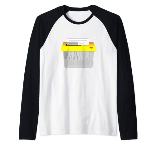 Paper Shredder Raglan Baseball Tee