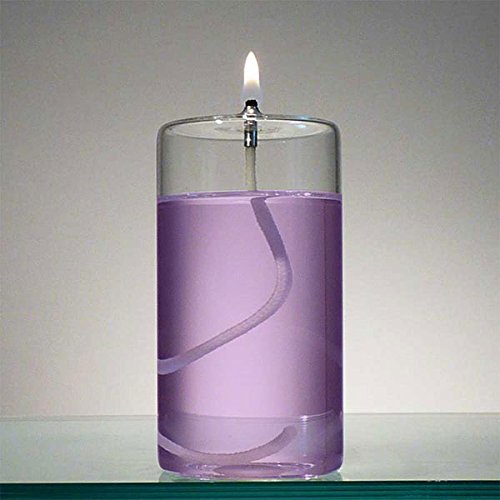 Firefly Pillar Candle Gift Set - 4-Inch, 5-Inch, 6-Inch Glass Refillable Oil Pillar Candles - Gift Set of 3