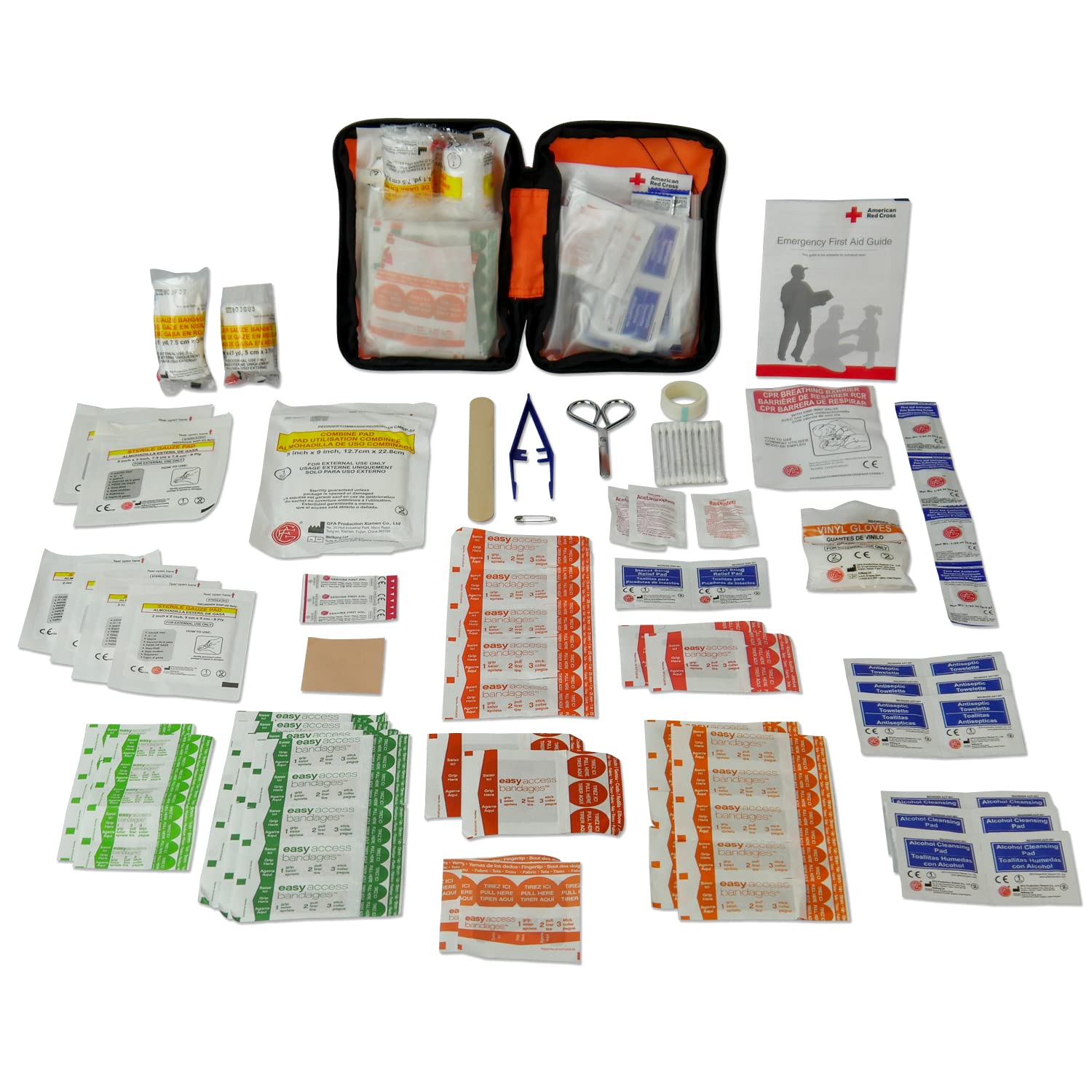 Ready America 72 Hour Elite Emergency Kit, 4-Person, 3-Day Backpack, Includes First Aid Kit, Survival Blanket, Emergency Food, Portable Disaster Preparedness Go-Bag for Earthquake, Fire, Flood
