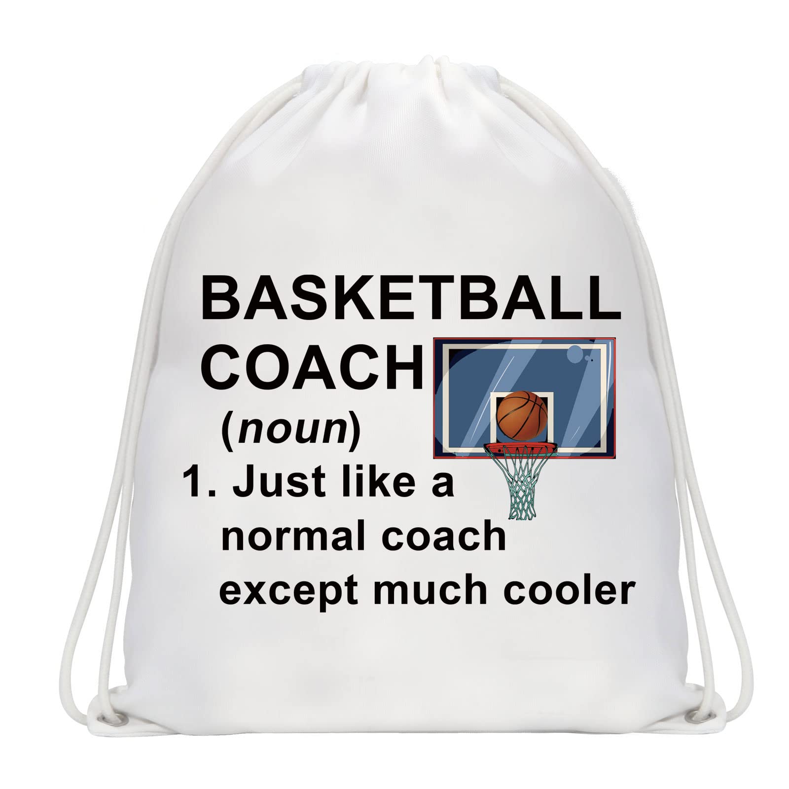 CMNIM Basketball Coach Gifts Funny Basketball Coach Definition Small Drawstring Bag Gifts for Basketball Coaches from Team (Basketball Coach Drawstring Bag)