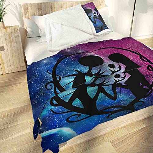 xiheshian Night-mare Before Christmas Blanket,Fleece Throw 80x60 inch Decor Gifts Bedding Set for Adults