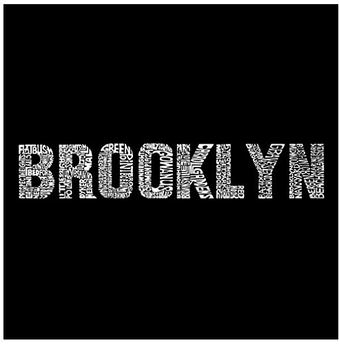 LA POP ART Word Art S Tote Bag - Brooklyn Neighborhoods Pink