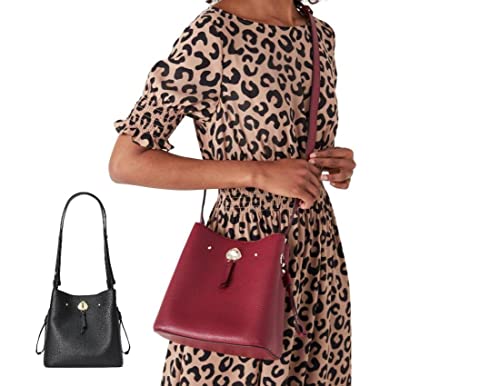 Kate Spade New York Marti Small Convertible Drawstring Bucket Bag (Black)