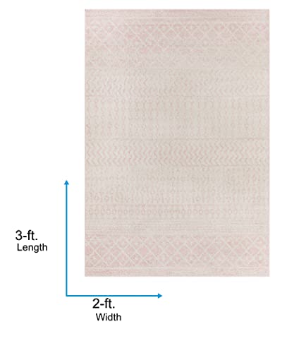Artistic Weavers Chester Boho Moroccan Area Rug,2' x 3',Blush/Light Gray