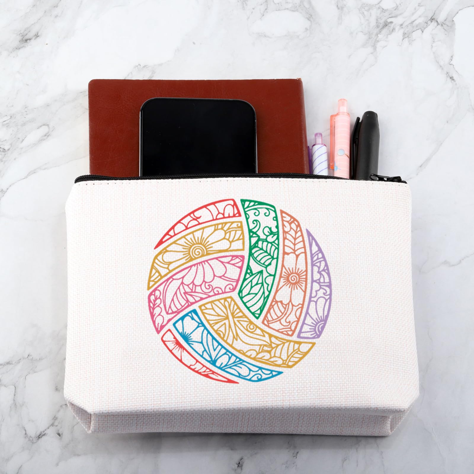 MNIGIU Volleyball Lover Gifts - Makeup Bag & Street Ball Lover Gift