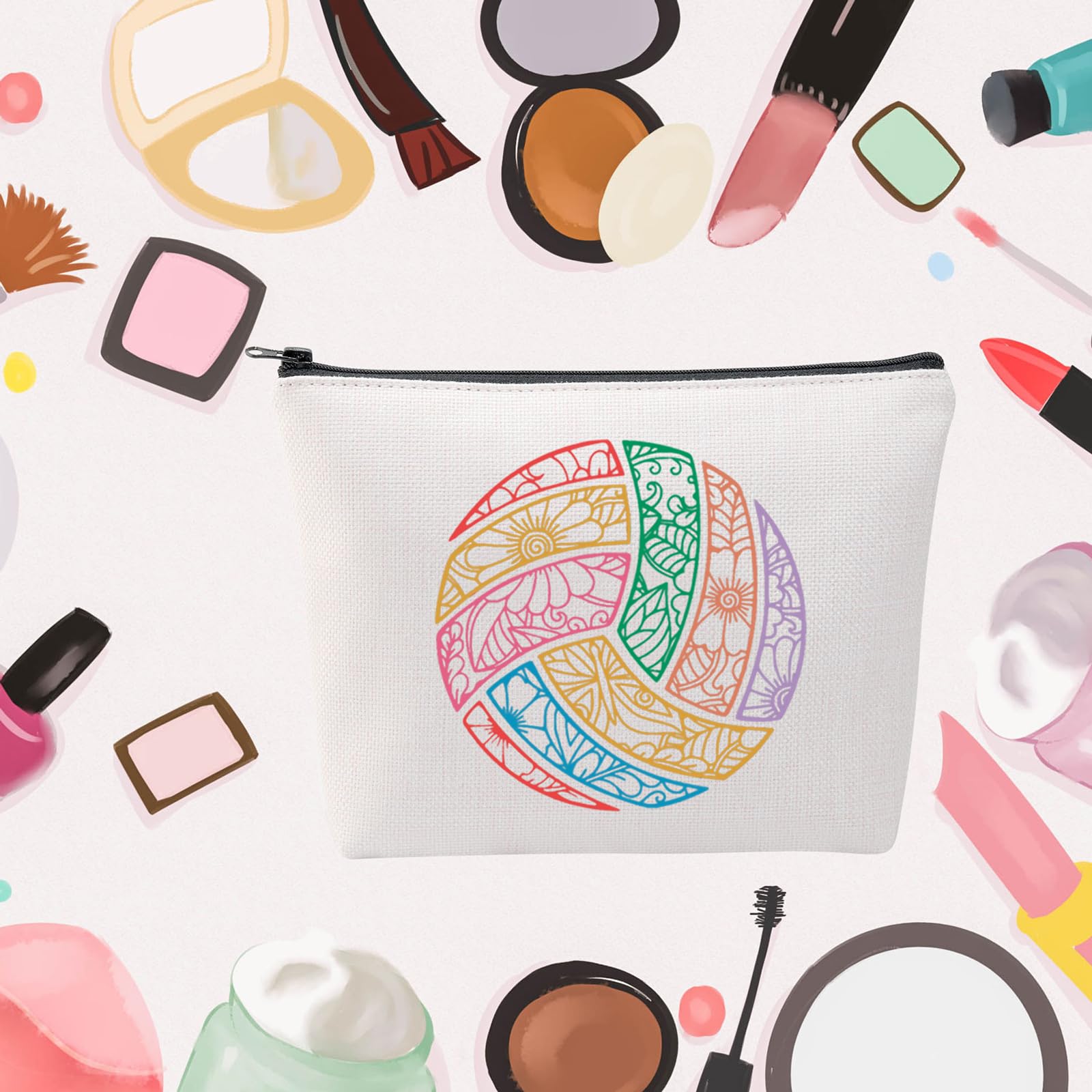 MNIGIU Volleyball Lover Gifts - Makeup Bag & Street Ball Lover Gift