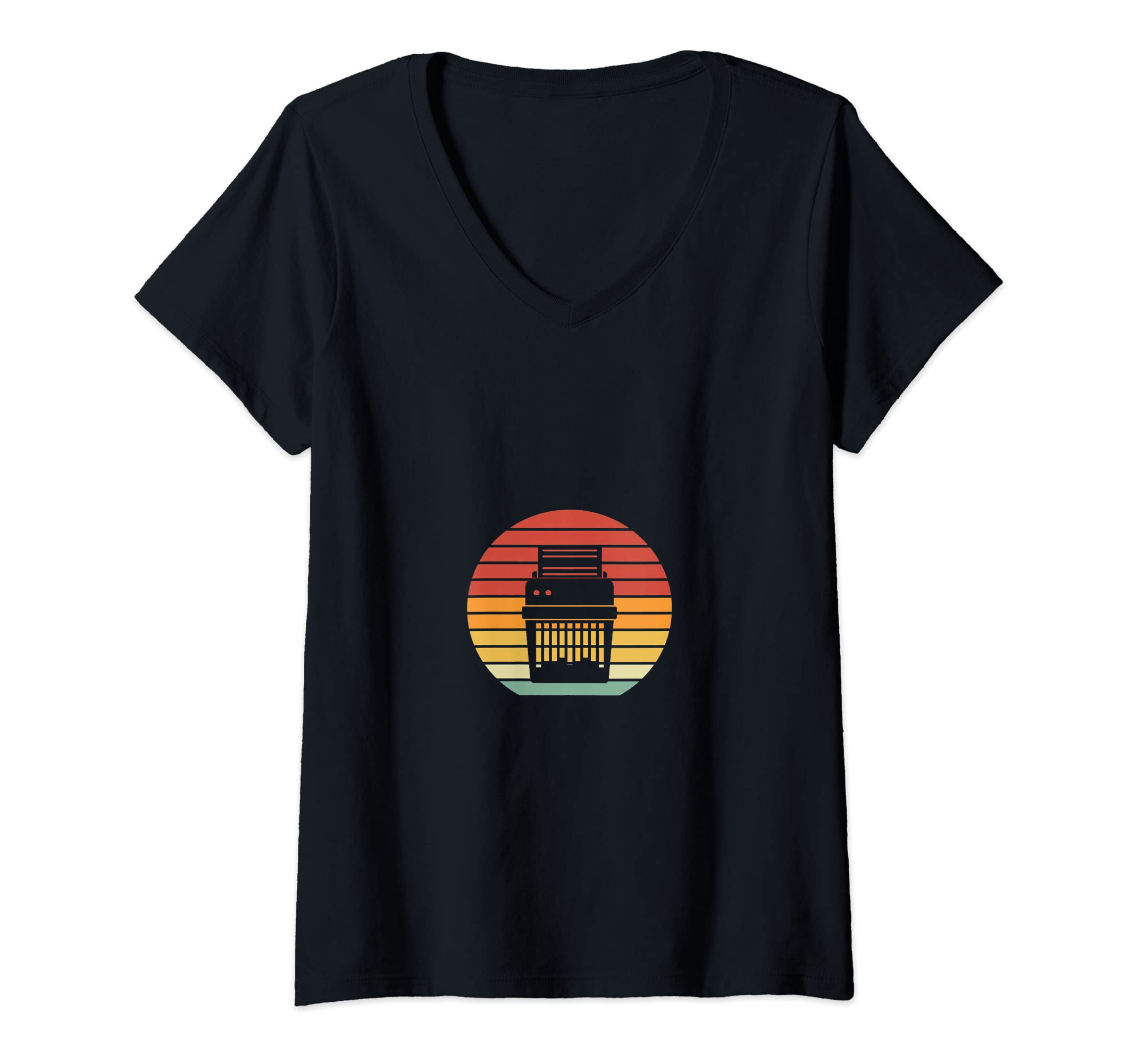 Womens paper shredder V-Neck T-Shirt