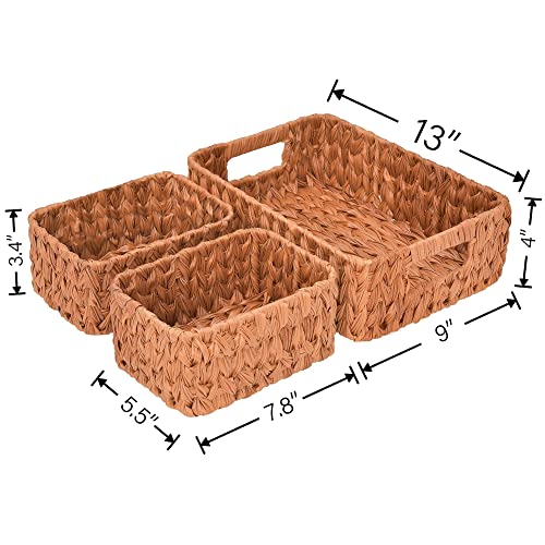 GRANNY SAYS Bundle of 2-Pack Wicker Baskets & 3-Pack Wicker Storage Baskets