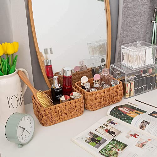 GRANNY SAYS Bundle of 2-Pack Wicker Baskets & 3-Pack Wicker Storage Baskets