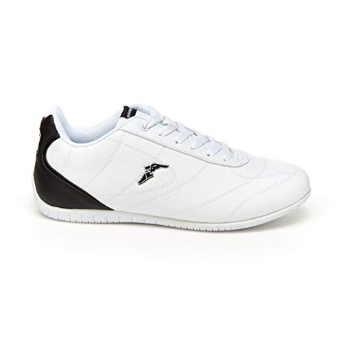 Goodyear Throttle Men's Low Top Racing Sneaker, Race Car Driving Shoes White-Navy