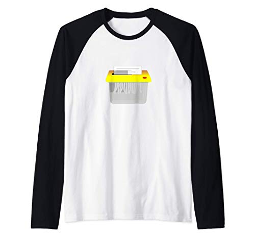 Paper Shredder Raglan Baseball Tee