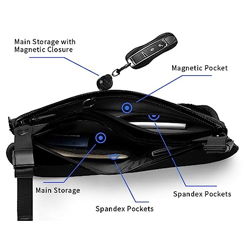 NIID Slim Sling Bag for Men, Anti Theft Crossbody Bag Small Waterproof Cross Body Sling Chest Bag Shoulder Backpack(Black)…