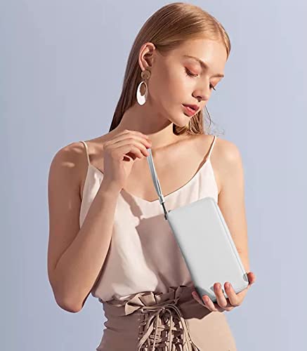 BROMEN Women Handbag Designer Leather Hobo Handbags Grey and Women Wallets Grey Bundle