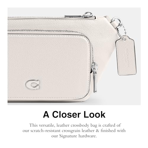 COACH Belt Bag in Crossgrain Leather, Chalk