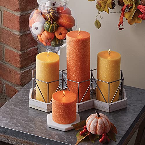 Root Candles Beeswax Blend Timberline Unscented Pillar Candle, 3 x 6-Inch, Butterscotch