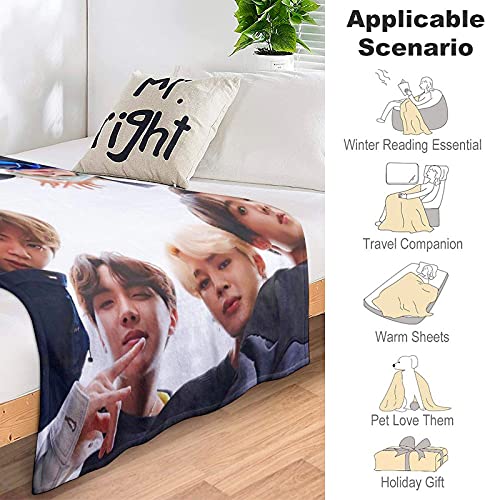 Super Soft Blanket Throw Bedding Flannel Fleece Blankets Fuzz Comfortable for Bed Sofa Kids and Adults 50"x40"