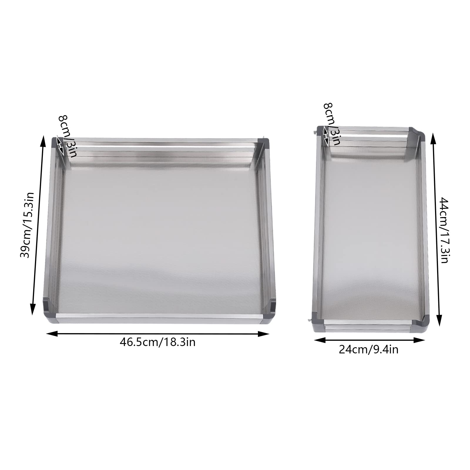 LOYALHEARTDY Blind Corner Cabinet Pull Out, 15in Open Stainless Steel Blind Corner Cabinet Organizer with 2 Tiers 4 Baskets Blind Corner Soft Close Swing Tray for Right Handed Open Cabinet