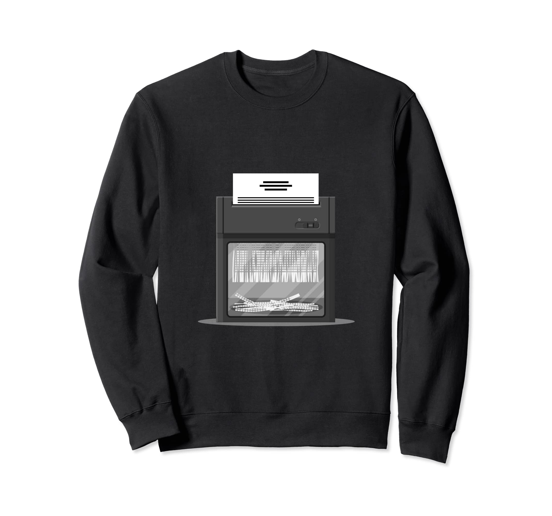 Paper Shredder Office Supply Graphic Art Sweatshirt