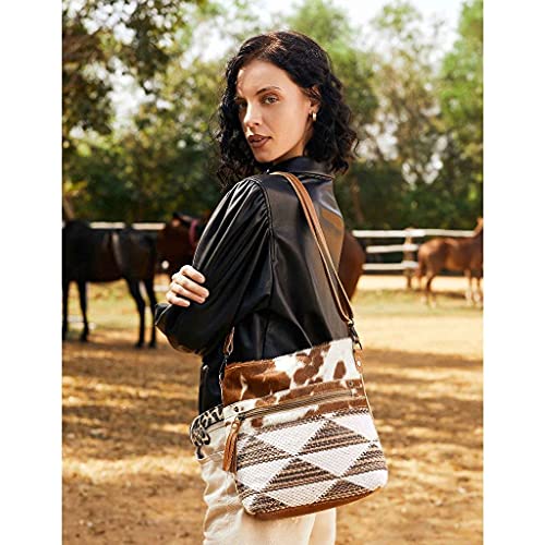 Myra Bag Dusky Triangles Small & Crossbody Bag Upcycled S-3329