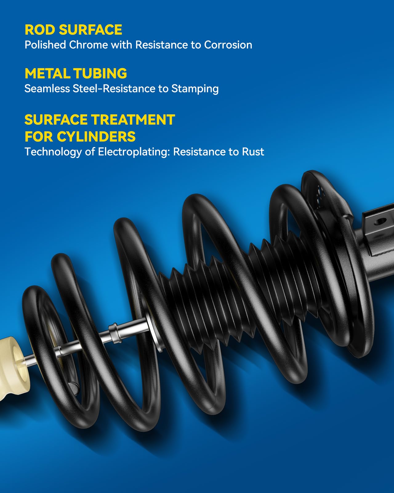 PHILTOP Front Struts Shock for CR-V 2007 2008 2009 2010 2011 2012 2013 2014, Shock Absorber 272492+272491, Struts with Coil Spring SAA091 2 Pcs