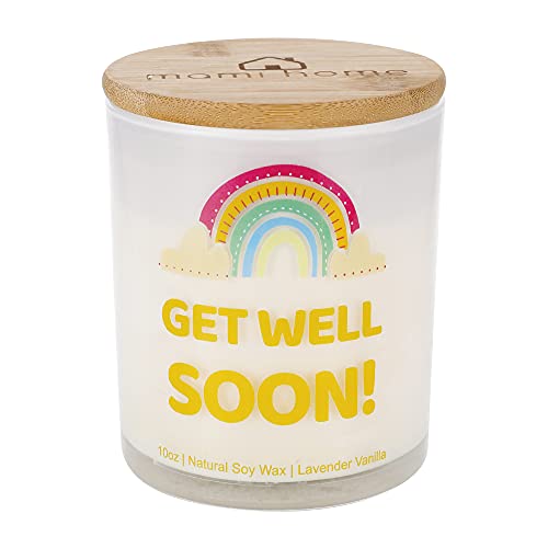 Get Well Soon Jar Candle- I Miss You Scented Candle, Cheer Up Gifts for Women and Men. Ideal Healing Get Well Gift for Women, Lover, Best Friends. Get Well Soon Gifts (Lavender Vanilla, 10oz)